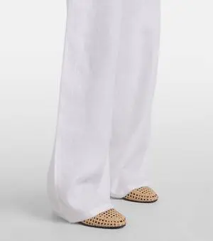Loro Piana Valerio High-rise Wide-leg Pants - White
