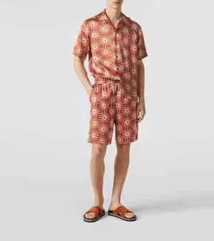 Frescobol Carioca Palma Printed Shorts - Orange