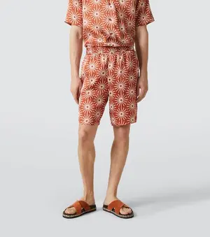 Frescobol Carioca Palma Printed Shorts - Orange