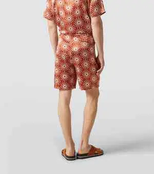 Frescobol Carioca Palma Printed Shorts - Orange