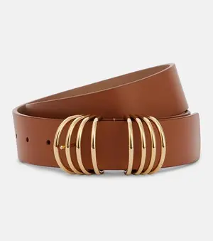 TOD'S Embellished Leather Belt - Brown
