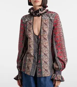 Valentino Garavani Paisley Cotton Muslin Blouse - Multicoloured