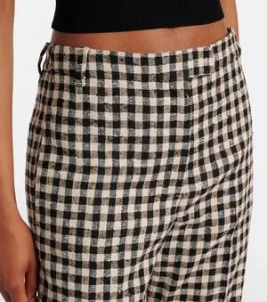 Max Mara Daisy Gingham Cropped Pants
