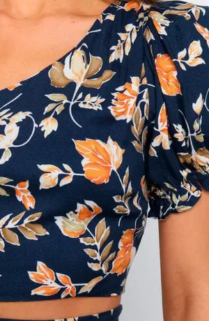 PETAL & PUP Aimee One-shoulder Crop Top