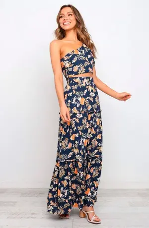 PETAL & PUP Aimee One-shoulder Crop Top