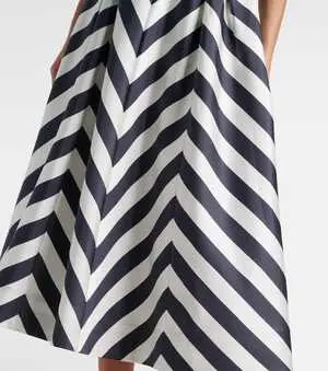 Rebecca Vallance Ariadne Striped Midi Dress