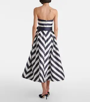 Rebecca Vallance Ariadne Striped Midi Dress