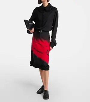 JIL SANDER Ruffled Viscose Blouse