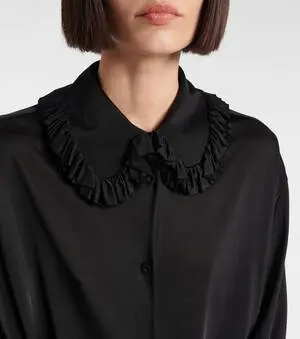 JIL SANDER Ruffled Viscose Blouse