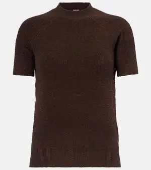 TOTEME Knitted Cotton-blend Terry Top