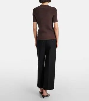 TOTEME Knitted Cotton-blend Terry Top