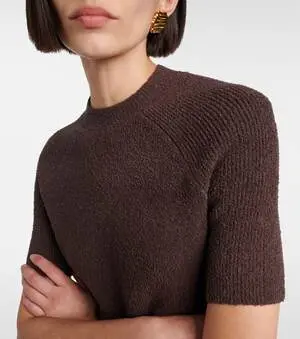 TOTEME Knitted Cotton-blend Terry Top
