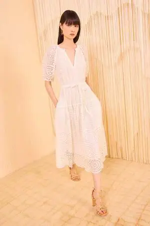 ULLA JOHNSON Ulla Johnson Annetta Puff Sleeve Midi Dress