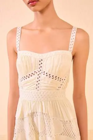 Ulla Johnson Juno Embroidered Linen Midi Dress