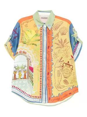 ALEMAIS Surrealist Summer Shirt - Yellow