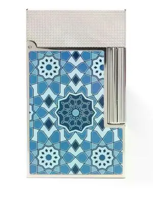 S.t. Dupont Patterned Lighter - Blue