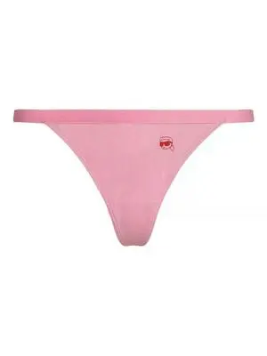 Karl Lagerfeld Ikon Rib Thong - Pink