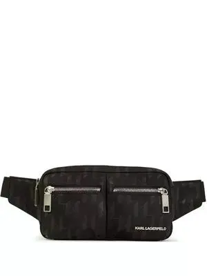 Karl Lagerfeld Logo-jacquard Belt Bag - Black