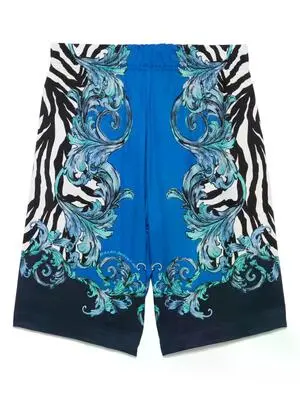 Versace Barocco-print Shorts - Blue