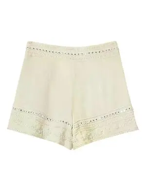 TWINSET Embroidered Shorts - Neutrals
