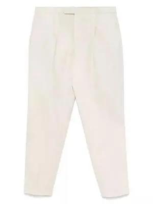 DELL'OGLIO Pleat-detail Trousers - Neutrals