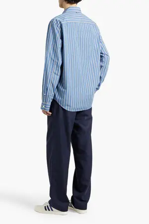 ALEX MILL Mill Striped Cottonpoplin Shirt - Blue