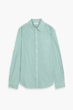 ALEX MILL Mill Striped Cottonpoplin Shirt Green