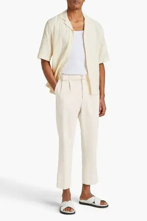 Officine Générale Luigi Pleated Cotton-twill Pants