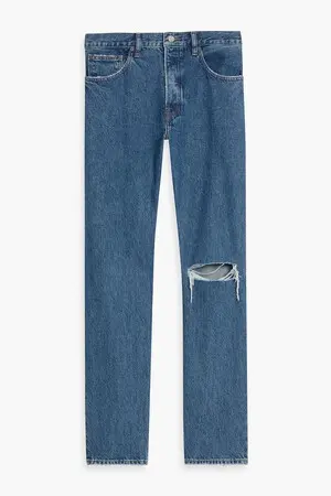 FRAME The Straight Faded Denim Jeans - Mid Denim