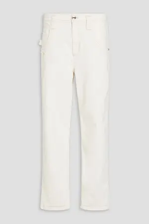 Brunello Cucinelli Bead-embellished Straight-leg Jeans - Ecru