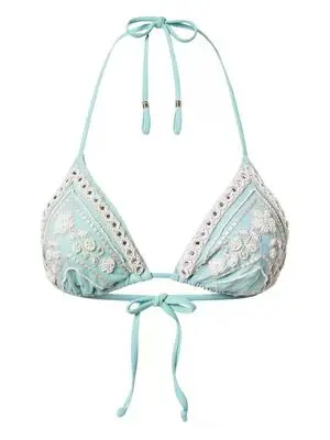 TWINSET Embroidered Triangle Bikini - Green