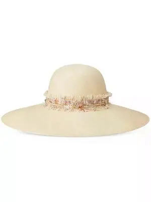 MAISON MICHEL Blanche Capeline Hat - Neutrals