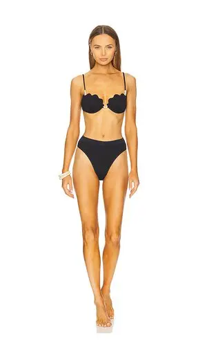 L*Space X Frenchi High Waist Bikini Bottom - Black