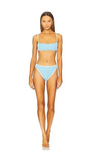 L*Space Nora Bikini Bottom - Seaspray & Cream