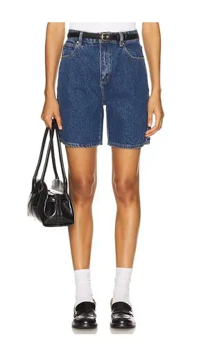 Abrand Denim Frayed Shorts For Women