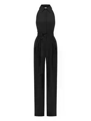 ANNAFOXY Belted Jumpsuit - Black