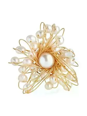 KENNETH JAY LANE Flower Pin - Gold