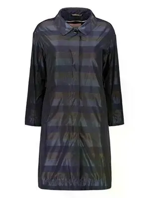 MOORER Striped Trench Coat
