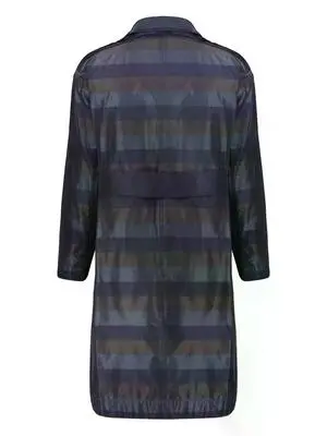 MOORER Striped Trench Coat