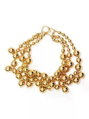 KENNETH JAY LANE Bead-embellished Necklace - Gold