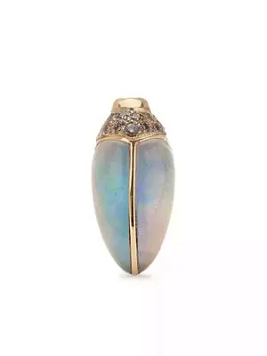 BIBI VAN DER VELDEN Mini Scarab Stud Earrings - Gold