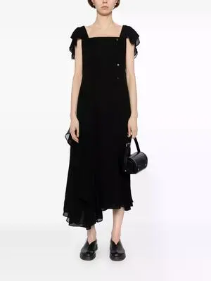 Yohji Yamamoto Draped Square-neck Dress