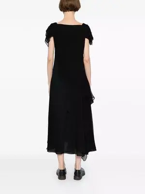 Yohji Yamamoto Draped Square-neck Dress