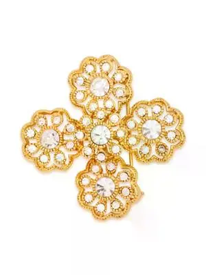 KENNETH JAY LANE Flower Cluster Pin - Gold