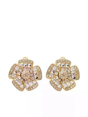 KENNETH JAY LANE Flower Detailing Earrings - Gold