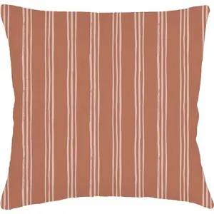 Anaya Ocean Drift Stripe Linen Euro Pillow With Down Alternative Insert - Brown