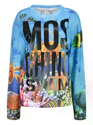 Moschino Printed Sweatshirt - Blue