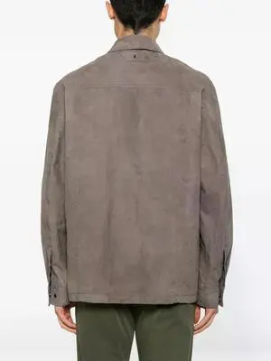 SALVATORE SANTORO Suede Shirt - Grey