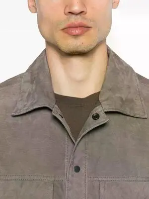 SALVATORE SANTORO Suede Shirt - Grey