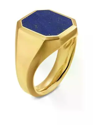 David Yurman 18k Yellow Streamline® Lapis Lazuli Signet Ring